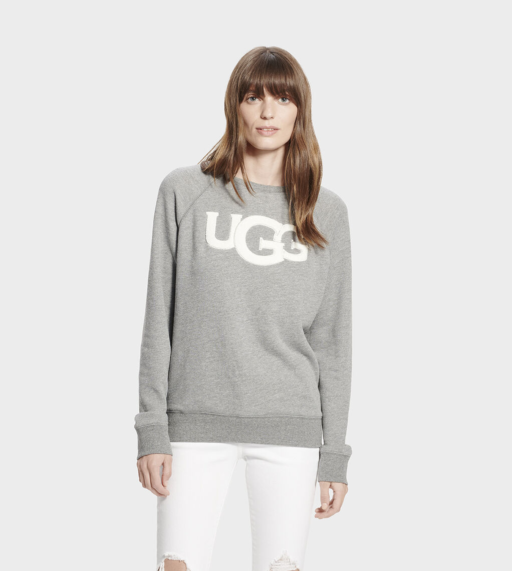 UGG® Fuzzy Logo Crewneck Sweatshirt for Women | UGG® EU