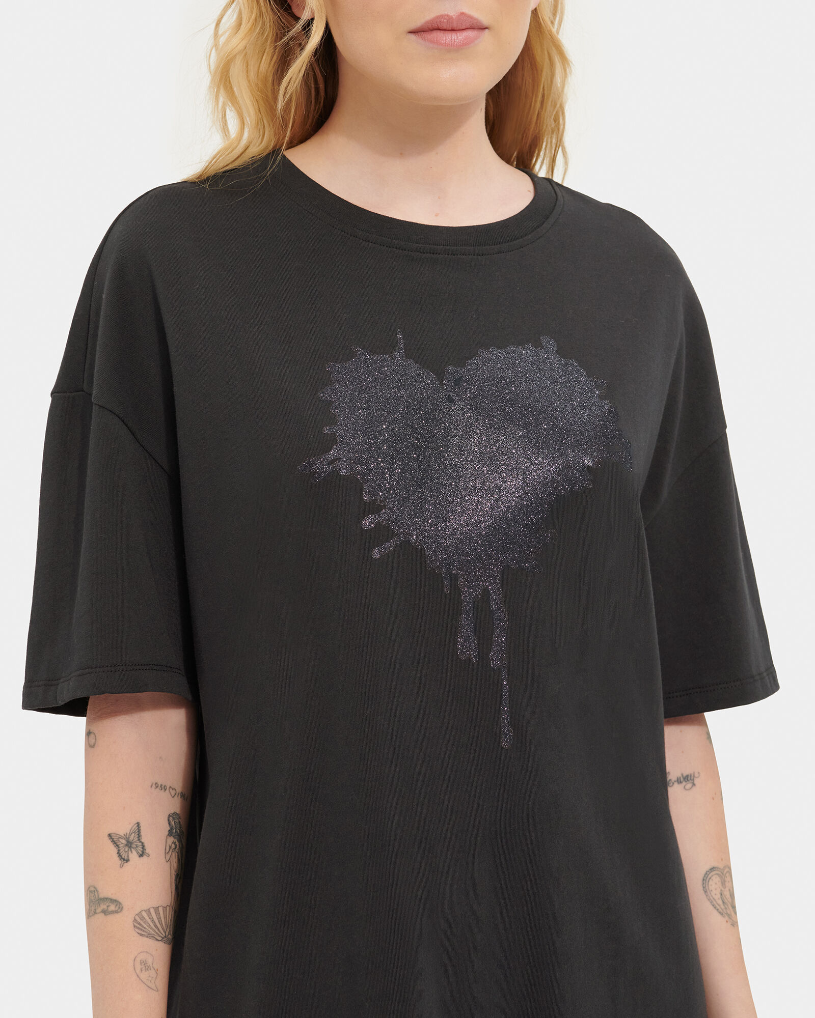 Zoey Glitter Heart T Shirt Dress | UGG