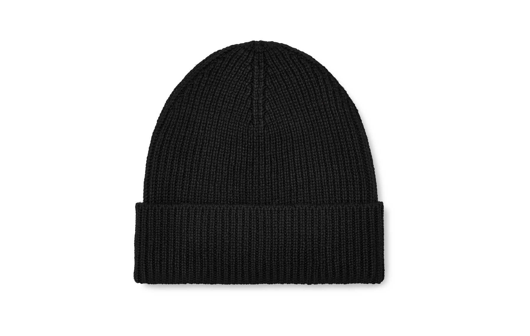 UGG Mens Wide Cuff Rib Hat Polyester Blend Hats in Black by UGG